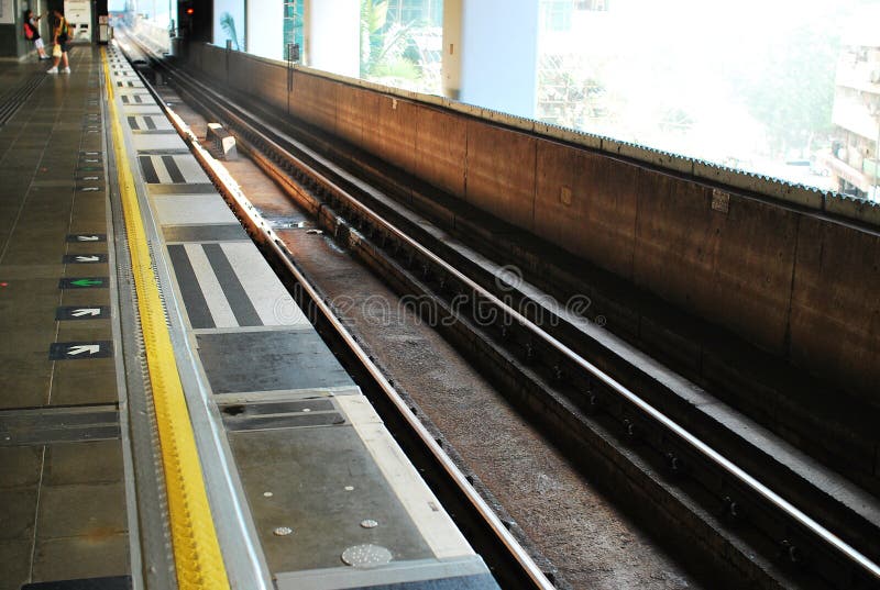 Platform in MTR Metro Railway, Hong Kong Stock Photo - Image of lane ...