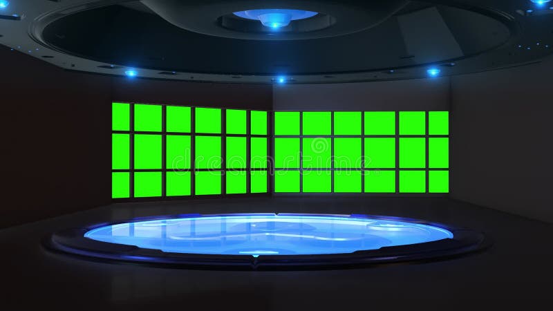 Platform News Studio_Green Screen Stock Video - Video of background ...