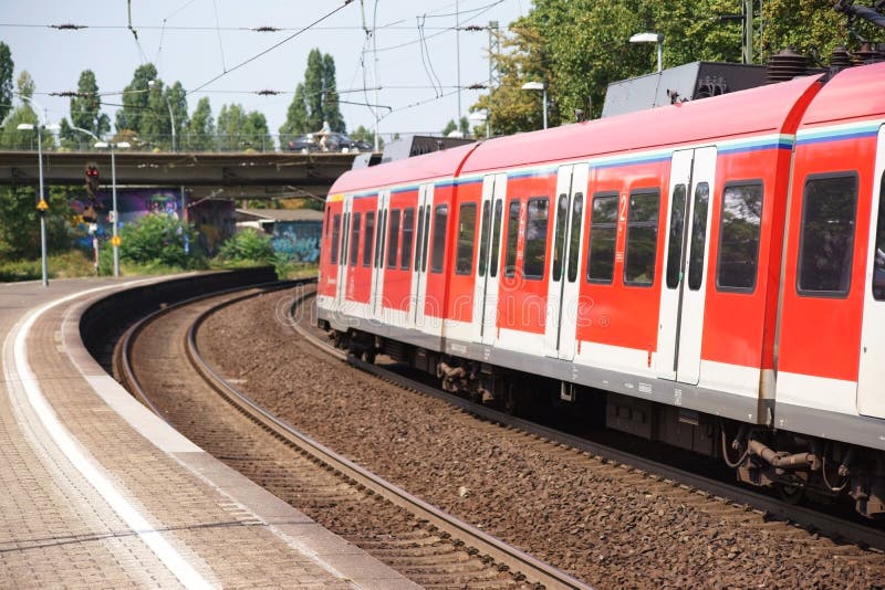 Platform with Passing Train Stock Photo - Image of shot, hesse: 106785576