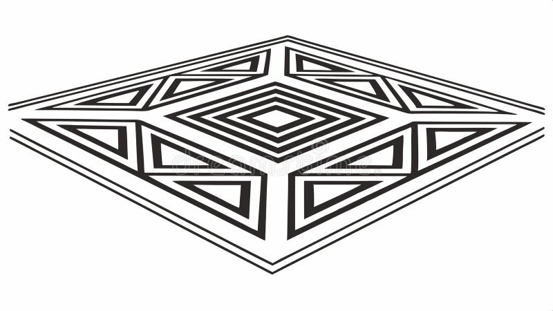 Platform Perspective View, Geometric Structure with Depth and ...