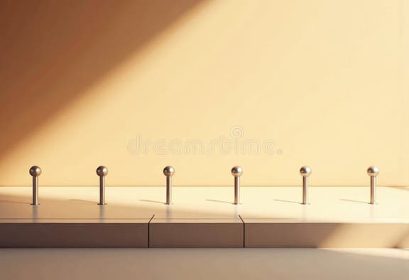 Platform Ramp Guard Posts Arranged in a Modern, Minimalistic Setting ...