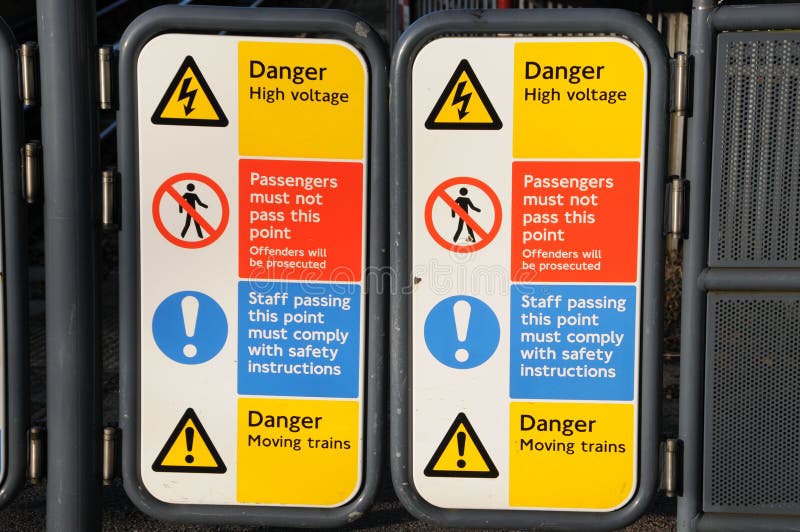 Platform safety warning stock photo. Image of railway - 22792986