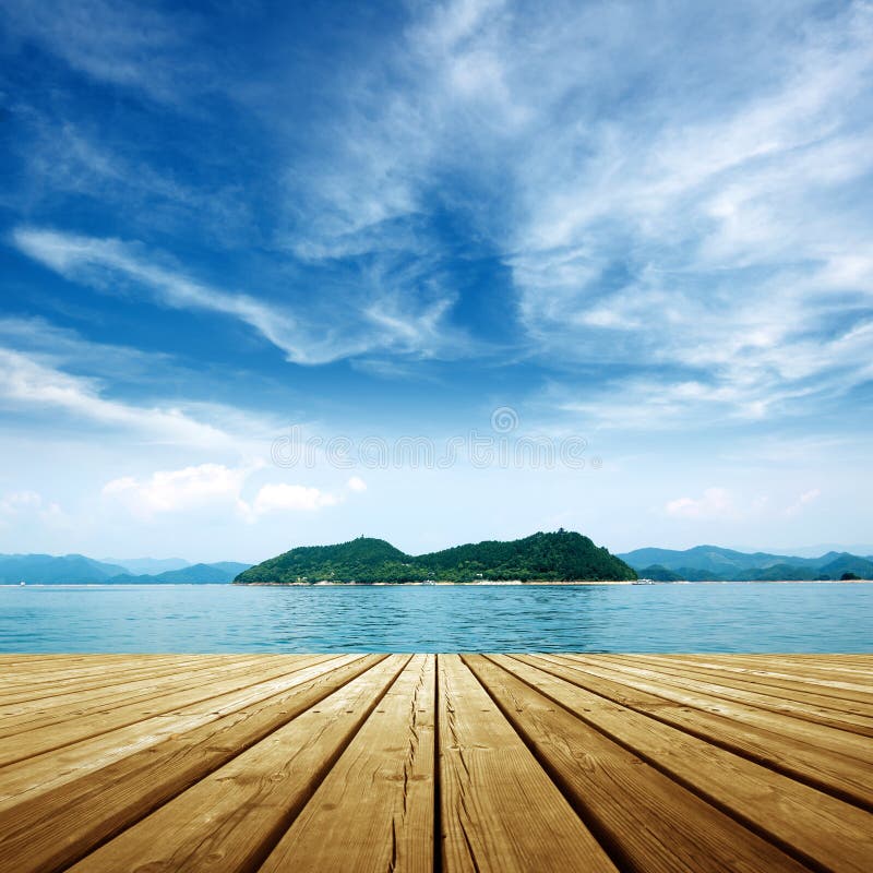 Platform beside sea stock image. Image of wood, beach - 26487989