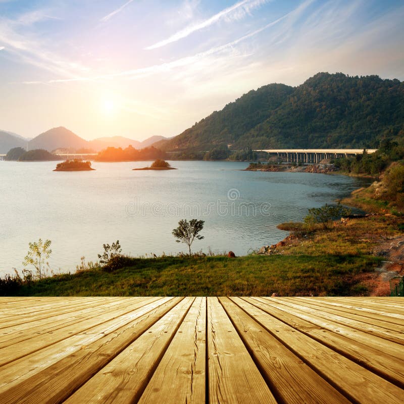 Platform beside sea stock photo. Image of wooden, outdoor - 36548560