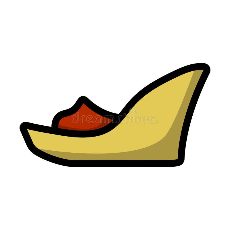 Platform Shoe Icon stock vector. Illustration of heel - 216875694