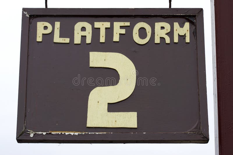 Platform sign stock photo. Image of rail, wood, transport - 235310