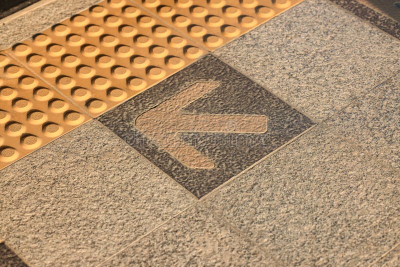 Platform Sign on the Floor at Train Station, for in and Out Pathway of ...