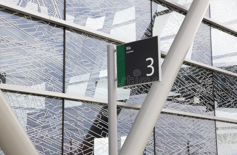 Platform 3 Signal at Railway Station Stock Photo - Image of arrival ...