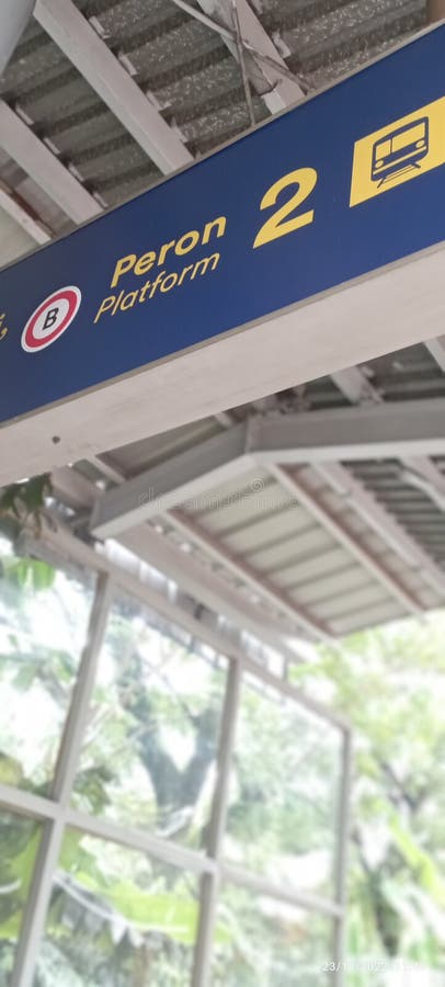 Platform 2 in Station in Jakarta, Indonesia Stock Photo - Image of ...