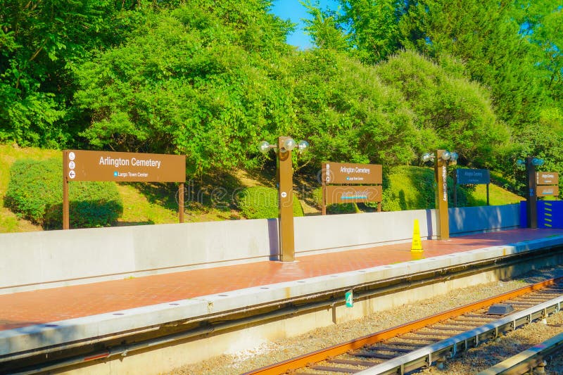 Platform with Station Name Mark Editorial Stock Image - Image of ...