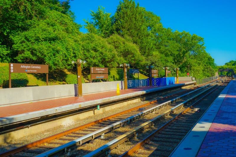Platform with Station Name Mark Stock Photo - Image of outdoors, urban ...