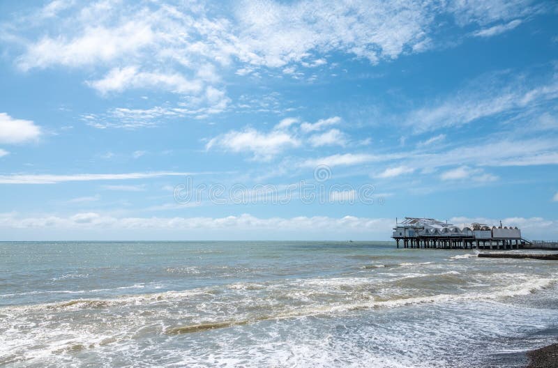 Platform on Supports in the Sea Near the Shore Stock Photo - Image of ...