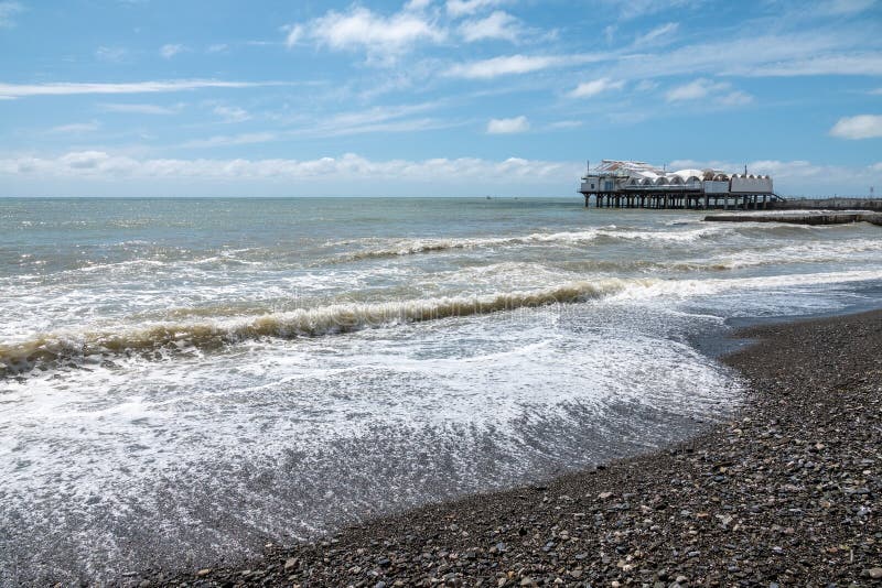 Platform on Supports in the Sea Near the Shore Stock Image - Image of ...