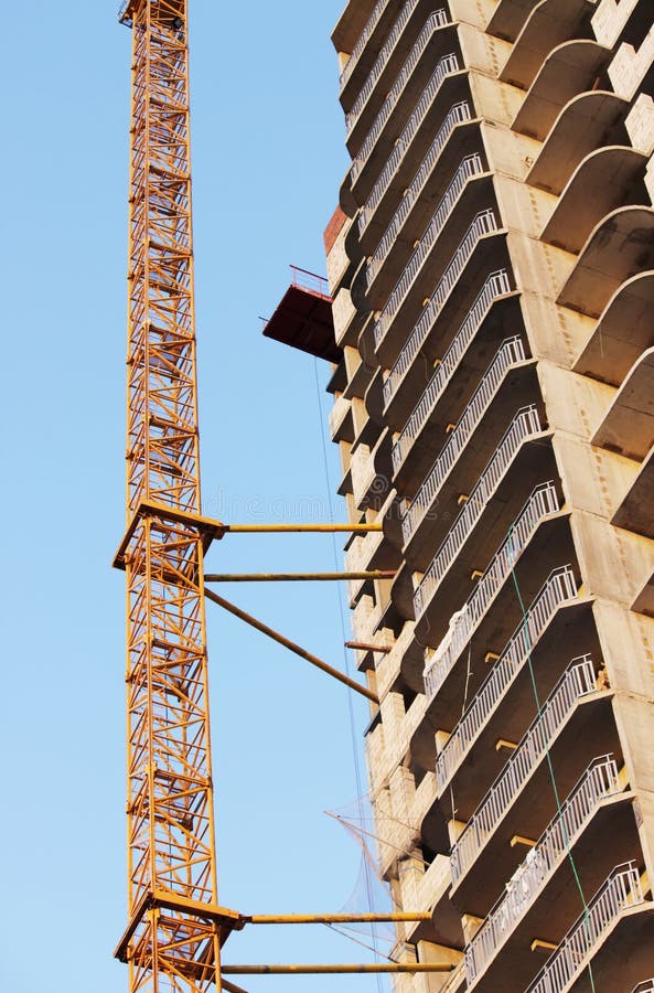 Platform for Taking Heavy Load with a Crane in the Construction Multi ...