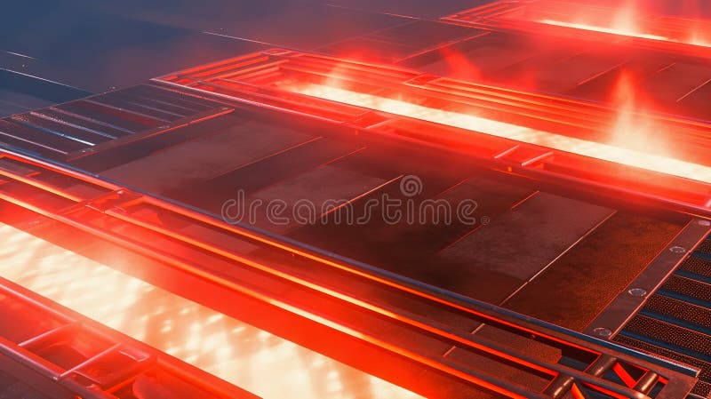Platform for Technological Exhibition, an Empty Metal Stage with ...