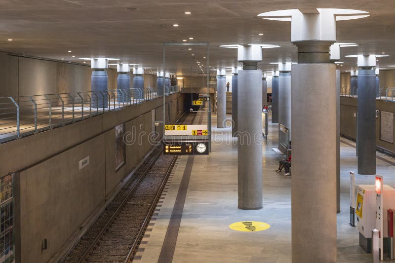 The Platform and the Tracks of the U-bahn Berlin Bundestag Metro ...