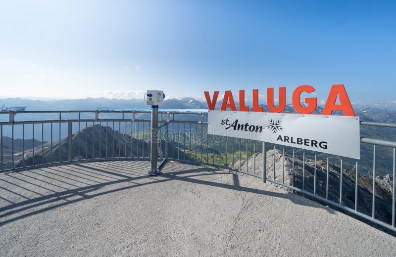 Platform at Valluga on the Top of Mountains in St.Anton, Austria ...