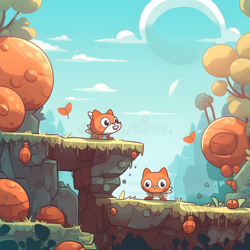 Platformer Game Featuring a Cute Animal Protagonist Color Three ...