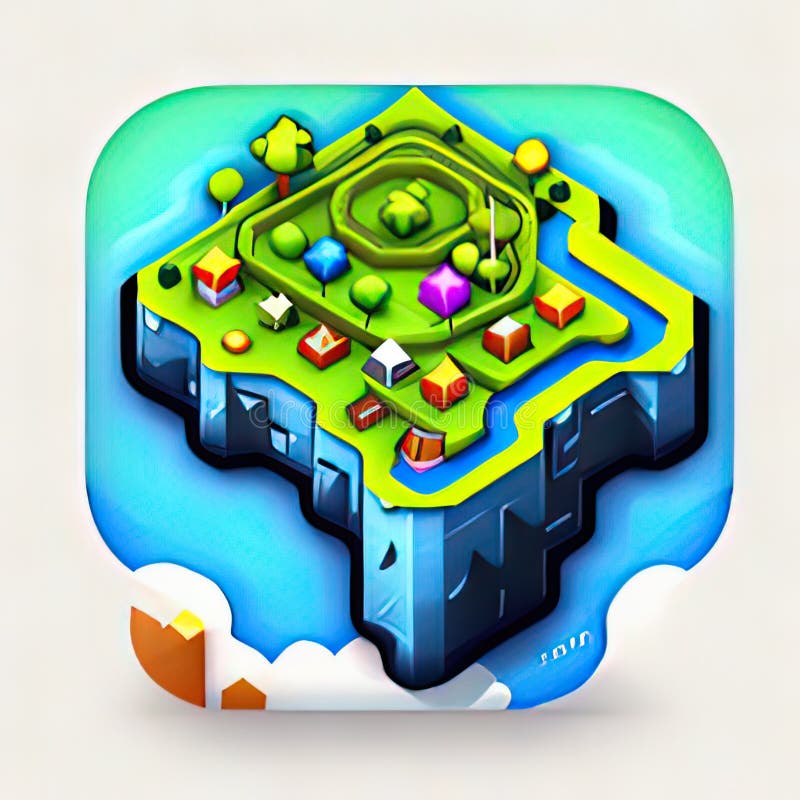 Platformer Software App Icon. Generative AI. Stock Image - Image of ...