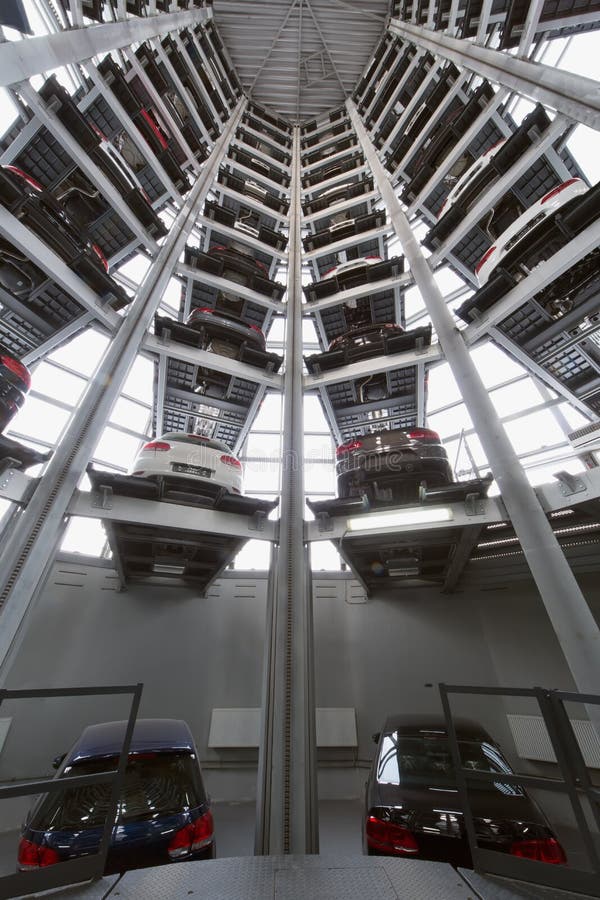 Platforms Arranged in a Circle with the Cars on Them Stock Photo ...