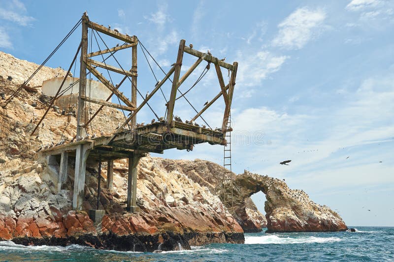 Platforms at Ballestas-island Stock Photo - Image of island, platforms ...