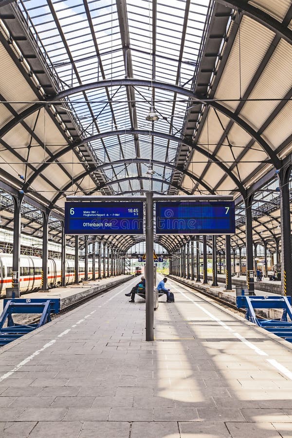 Classicistic Iron Train Station from Inside Stock Image - Image of ...