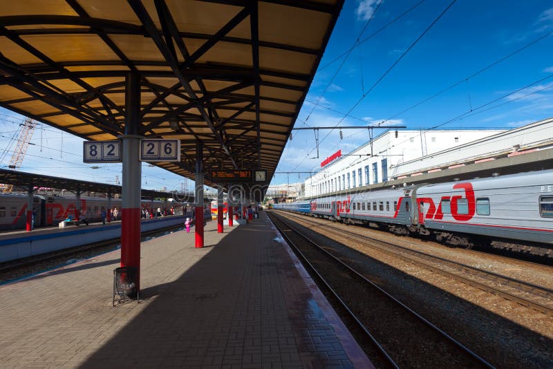 Moskovsky Rail Terminal in St. Petersburg Editorial Stock Image - Image ...