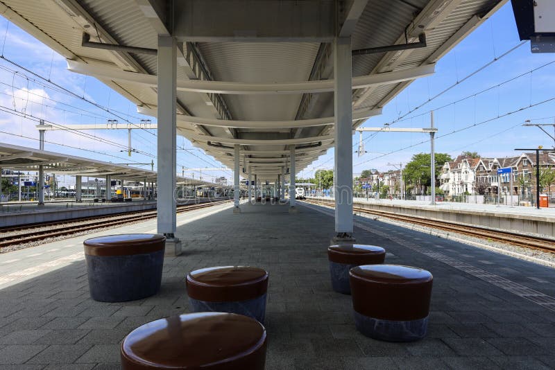 Platforms and Railroad Tracks at the Railway Station of Zwolle ...
