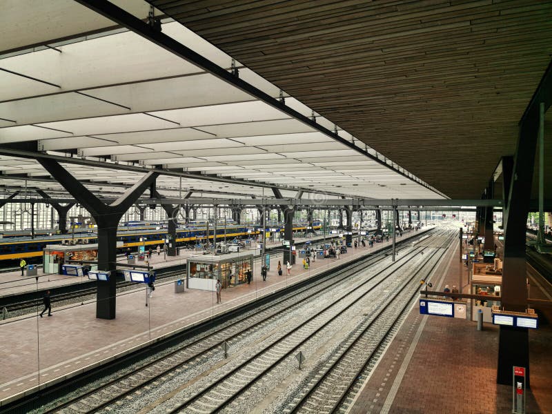Platforms in Rotterdam Central Transit Station Editorial Image - Image ...