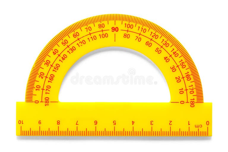 Yellow Protractor stock photo. Image of plastic, protractor - 125966978