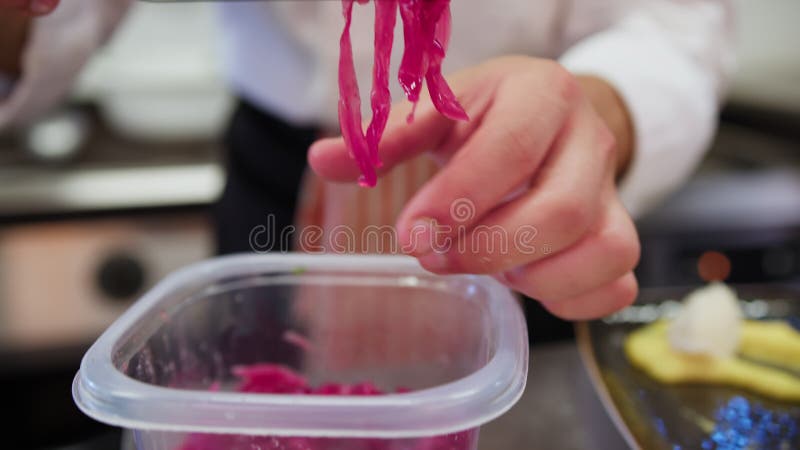 Plating Starter with Cod Foam Fish and Potato Puree Base with ...