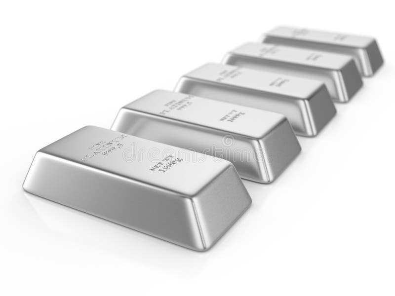 Platinum bars stock illustration. Illustration of federal - 25660250