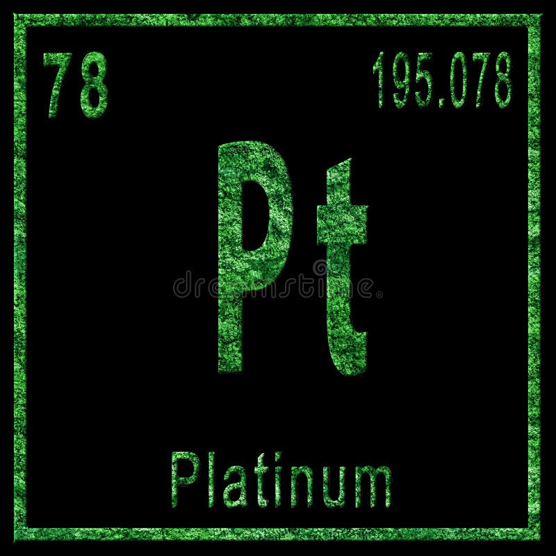 Platinum Chemical Element, Green Edition Stock Illustration ...