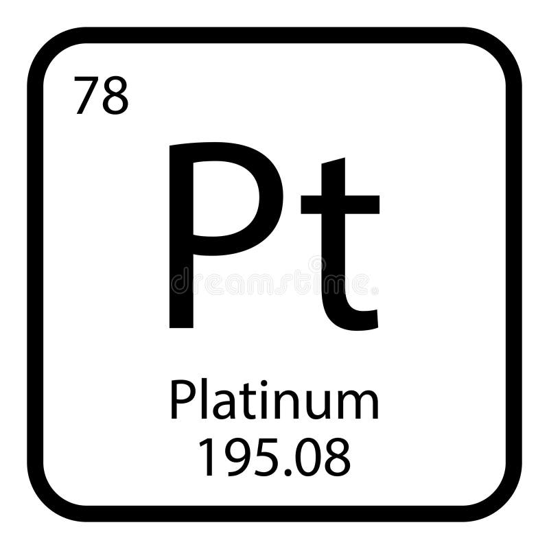 Platinum icon vektor stock illustration. Illustration of periodic ...