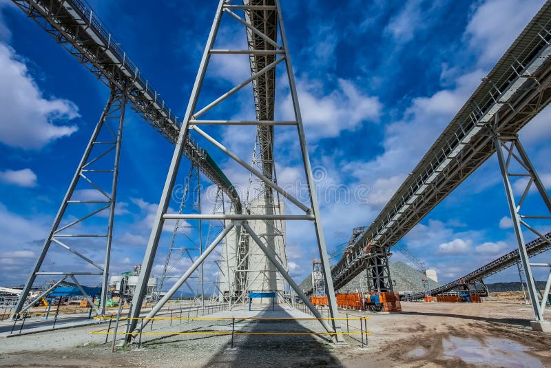 Platinum Mining and Processing of Ore, Piles of Ore Rock Being Moved ...