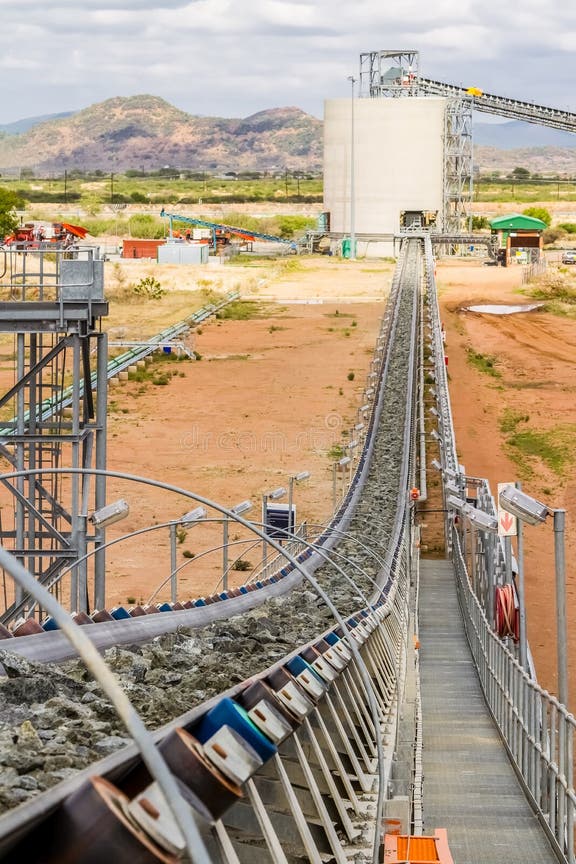 Platinum Mining and Processing of Ore Stock Image - Image of piles ...