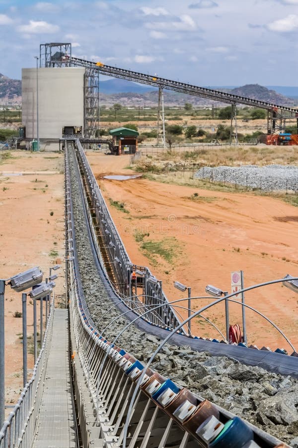 Platinum Mining and Processing of Ore, Piles of Ore Rock Being Moved ...