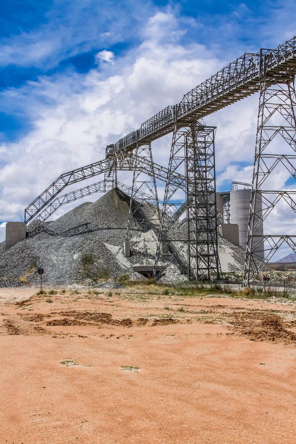 Platinum Mining and Processing of Ore, Piles of Ore Rock Being Moved ...