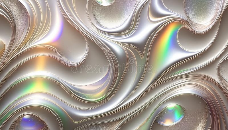 Platinum and Silver Background with Iridescent Highlights. Bright ...