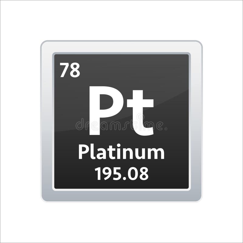 Platinum Symbol Hexagon Frame Stock Illustration - Illustration of ...