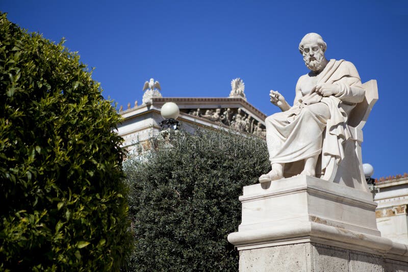 Plato Het Filosoofstandbeeld Stock Afbeelding - Image of reis ...