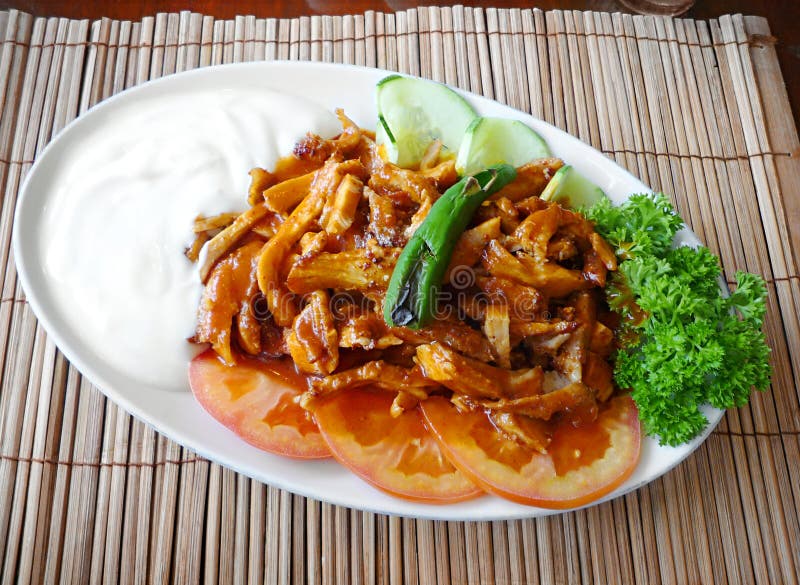 Plato de pollo turco imagen de archivo. Imagen de oriente - 8117351