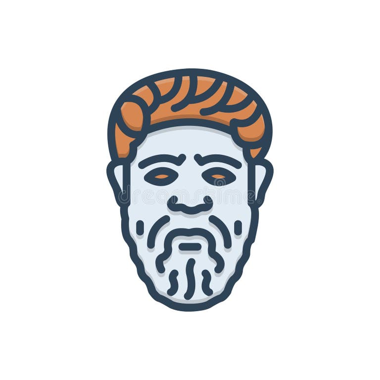 Color Illustration Icon for Plato, Socrates and Philosophers Stock ...