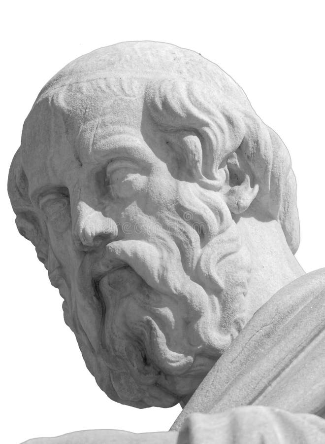 Plato Statue Portrait Isolated, the Ancient Greek Philosopher Stock ...