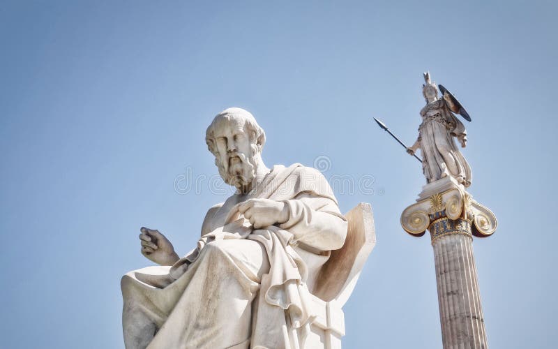 Athena Marble Statue the Ancient Greek Olympian Goddess of Knowledge ...