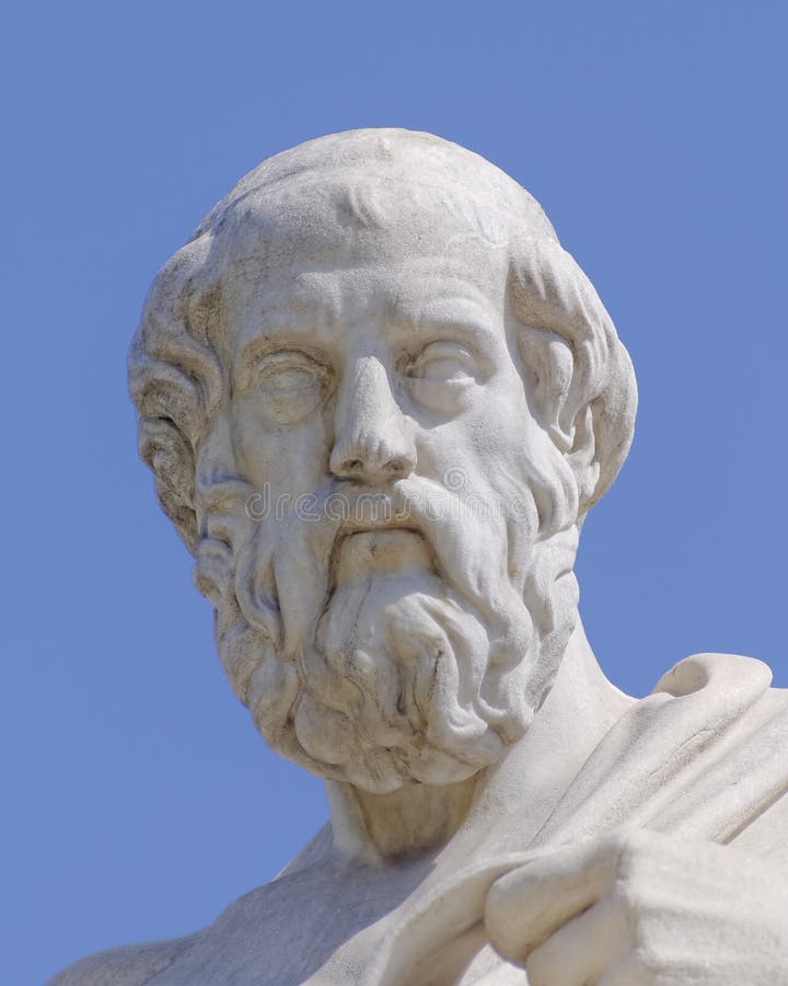 Plato the Philosopher Statue Stock Image - Image of restoration ...
