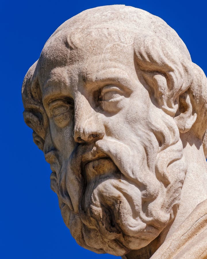 Plato Portrait, the Famous Ancient Thinker and Philosopher, in Deep ...