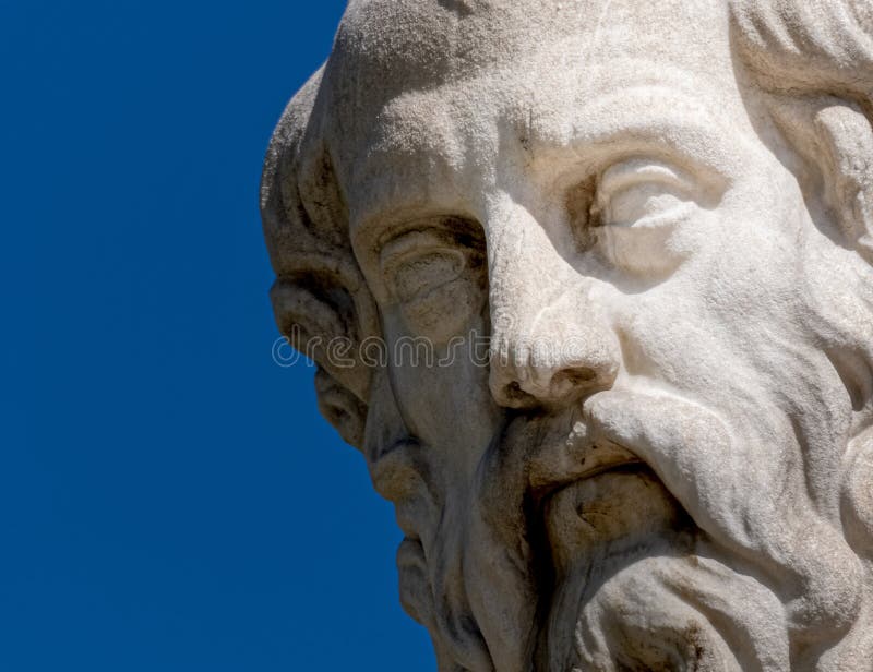 Plato Portrait, the Famous Ancient Thinker and Philosopher with a ...