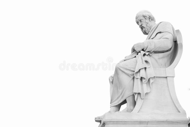 Statue of Plato in Athens, Greece Stock Image - Image of greece, blue ...