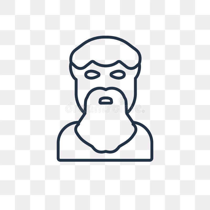 Linear Plato Icon from Greece Outline Collection. Thin Line Plato Icon ...